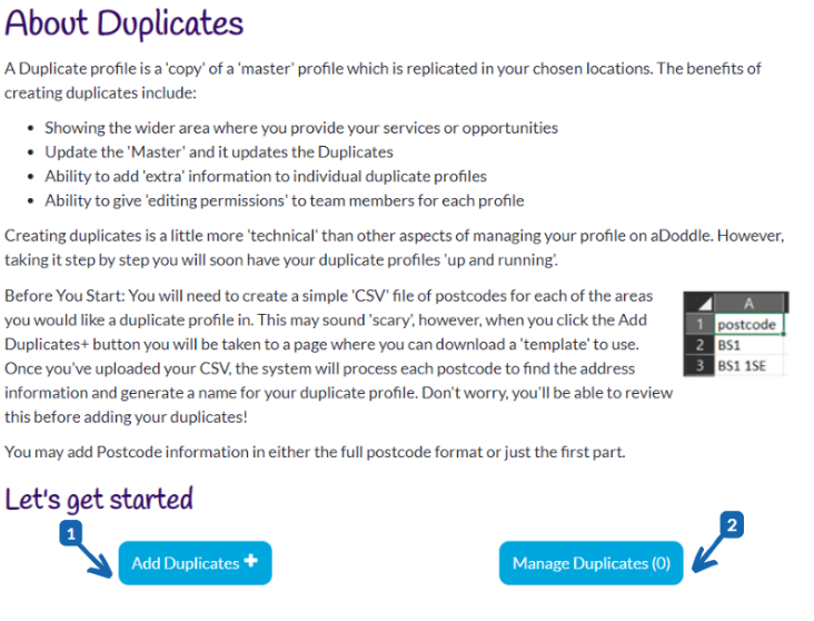 Duplicates | aDoddle Guides Hub